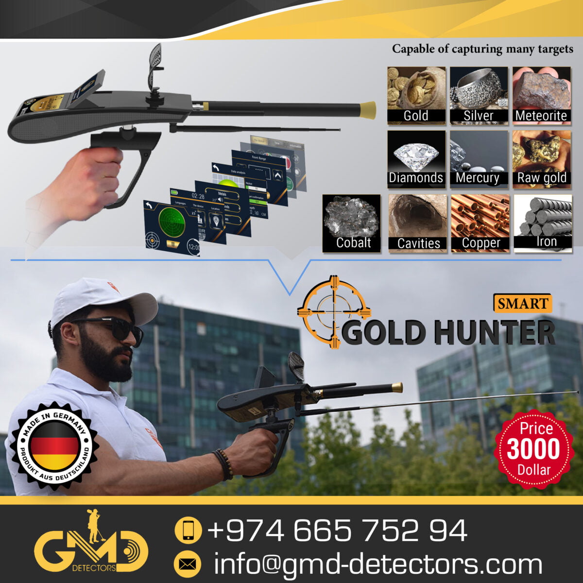 Gold Hunter Smart Detector - GER DETECT QATAR